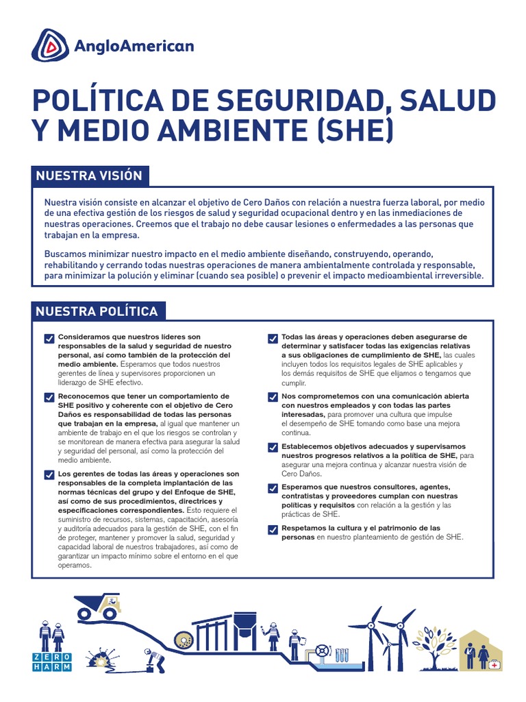 Política SHE: Cero Daños y Seguridad | PDF