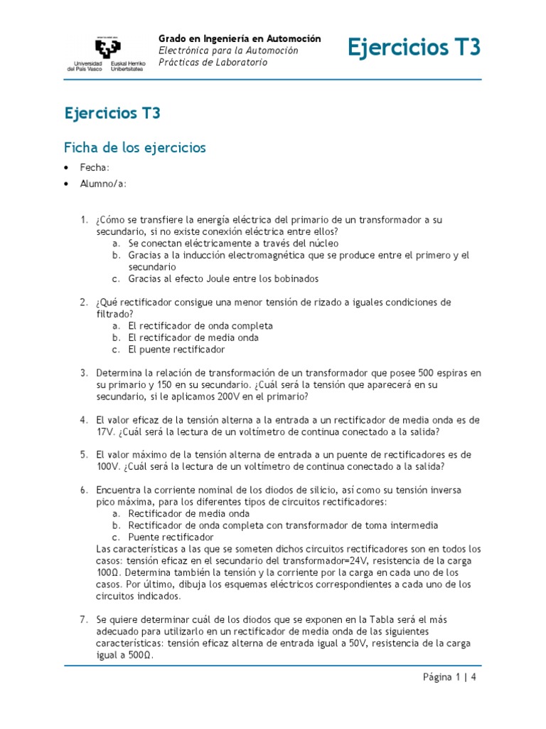 T3 Ejercicios PDF | PDF