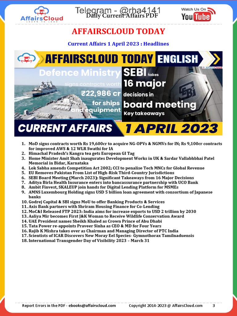 AC 1st April 2023 Content English PDF - PDF | PDF