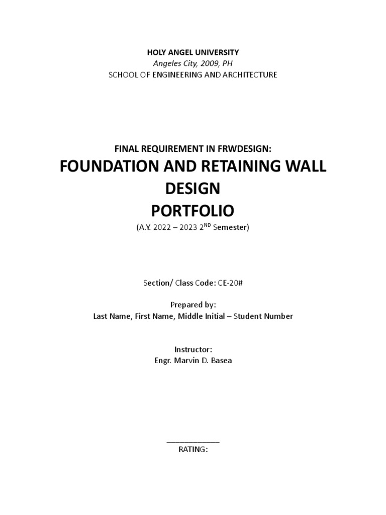 Final Output, Rubrics, Template, Cover Page PDF | PDF