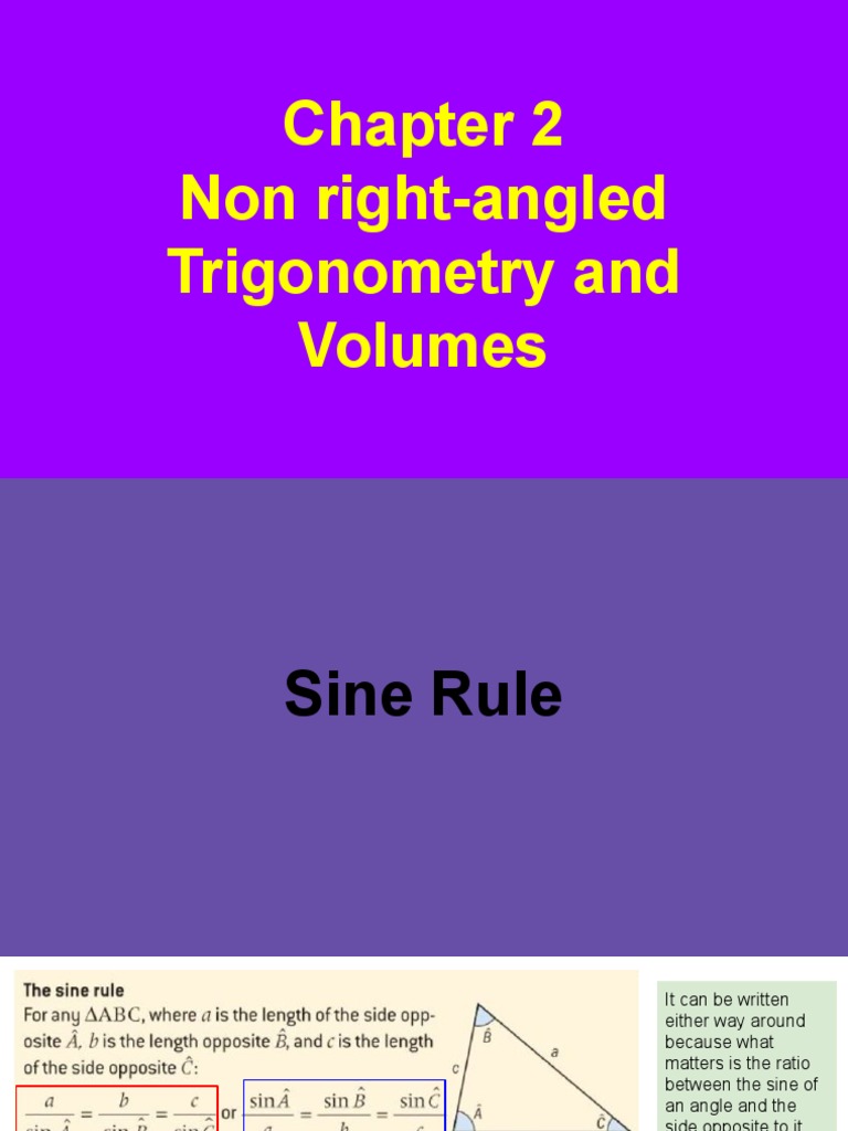 Trigonometry & Volume Formulas | PDF | Trigonometric Functions ...