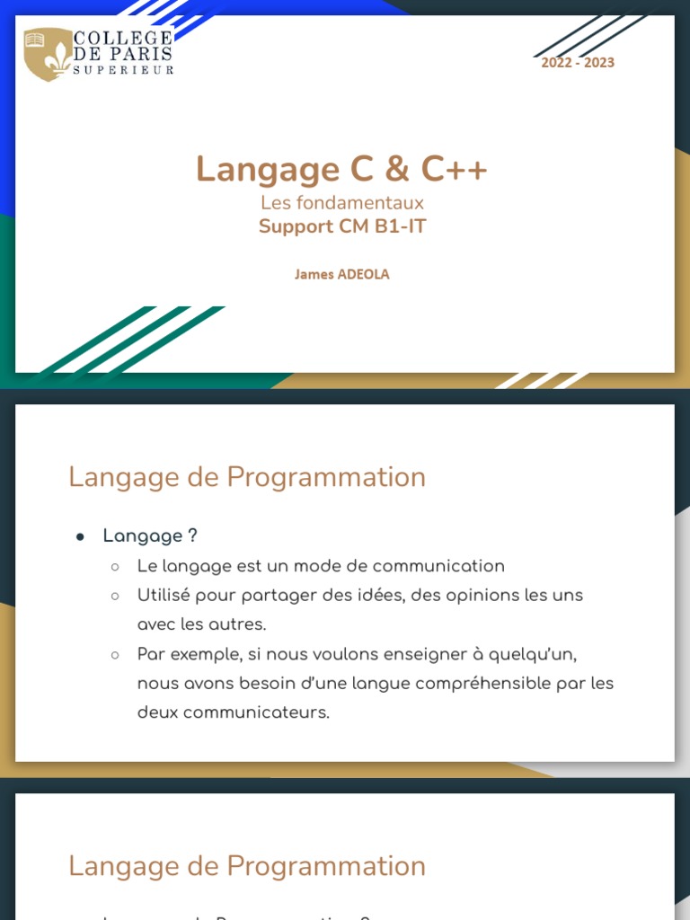 Le Langage de Programmation C Et C++ | PDF