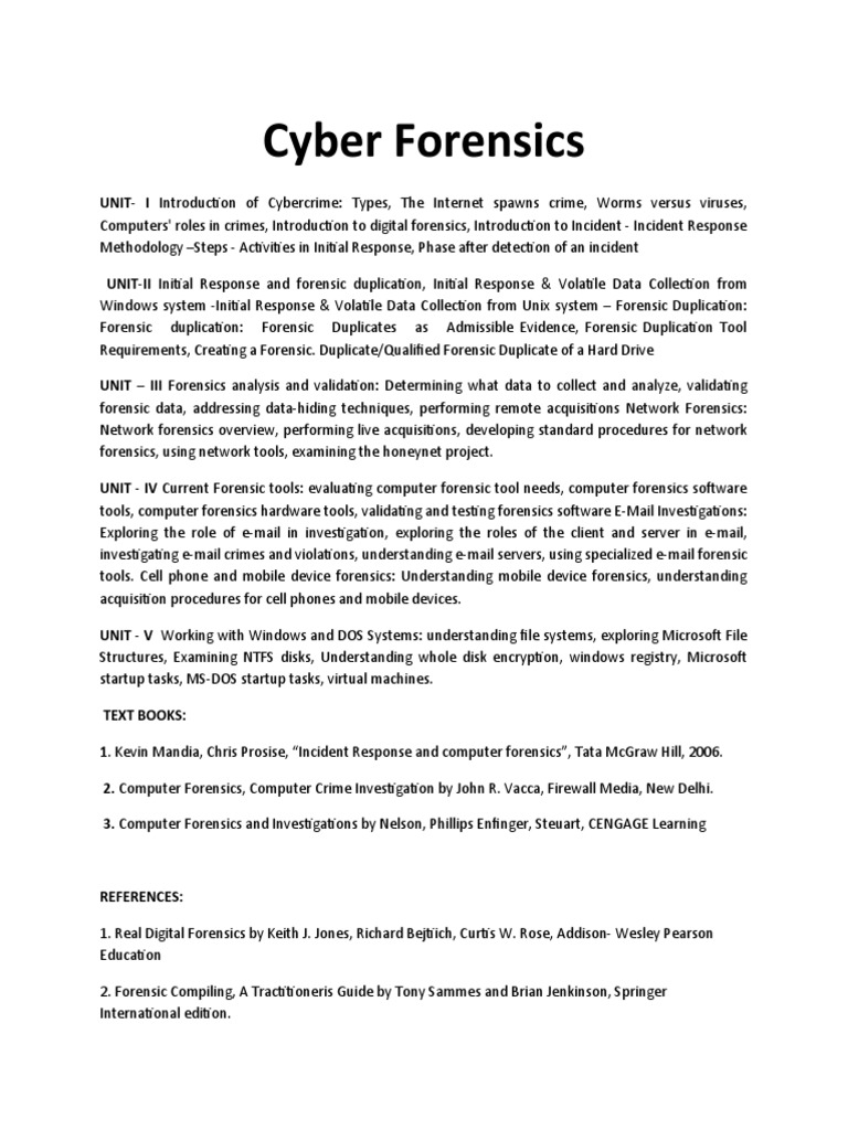 Cyber Forensics Unit-1 notes (1).docx | PDF