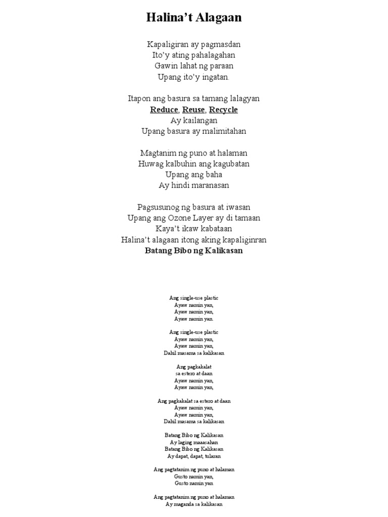 Halina't Alagaan | PDF