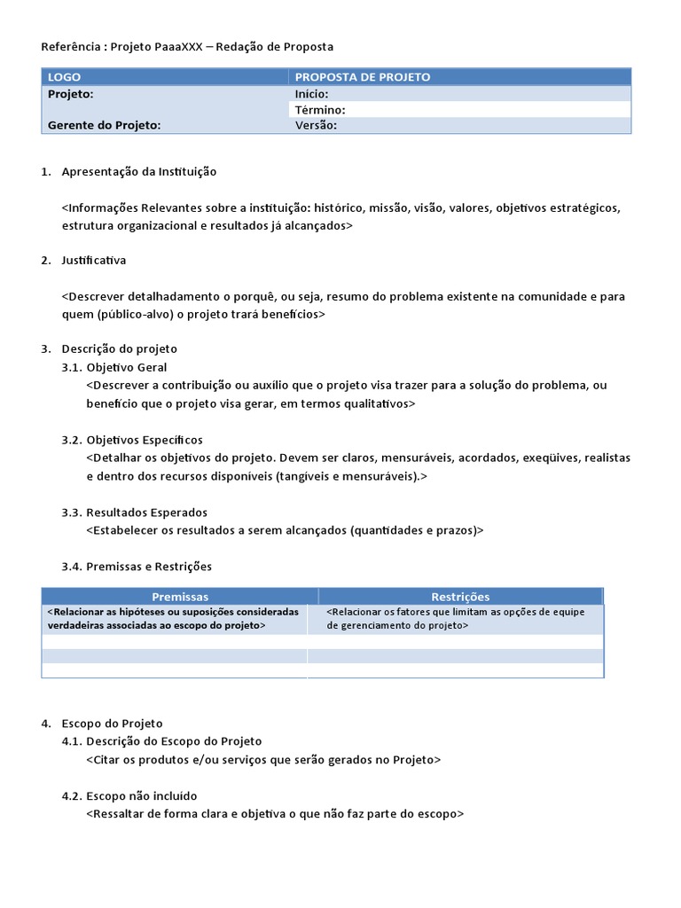 Proposta de Projeto PaaaXXX | PDF