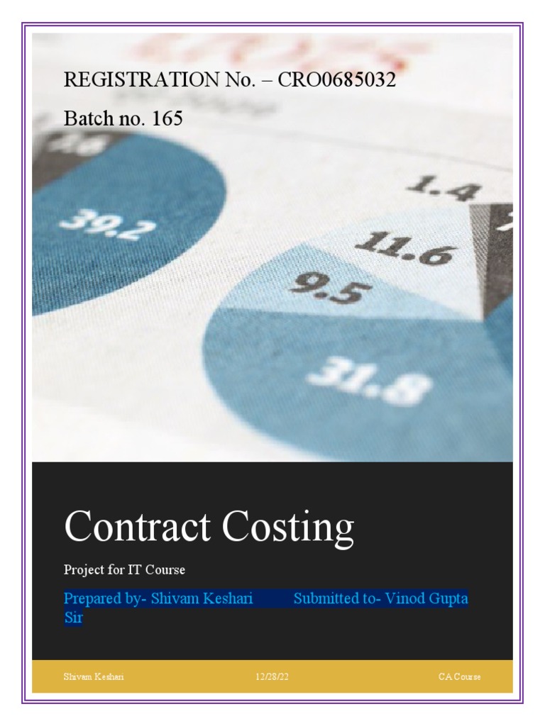 Contract Costing Pdf