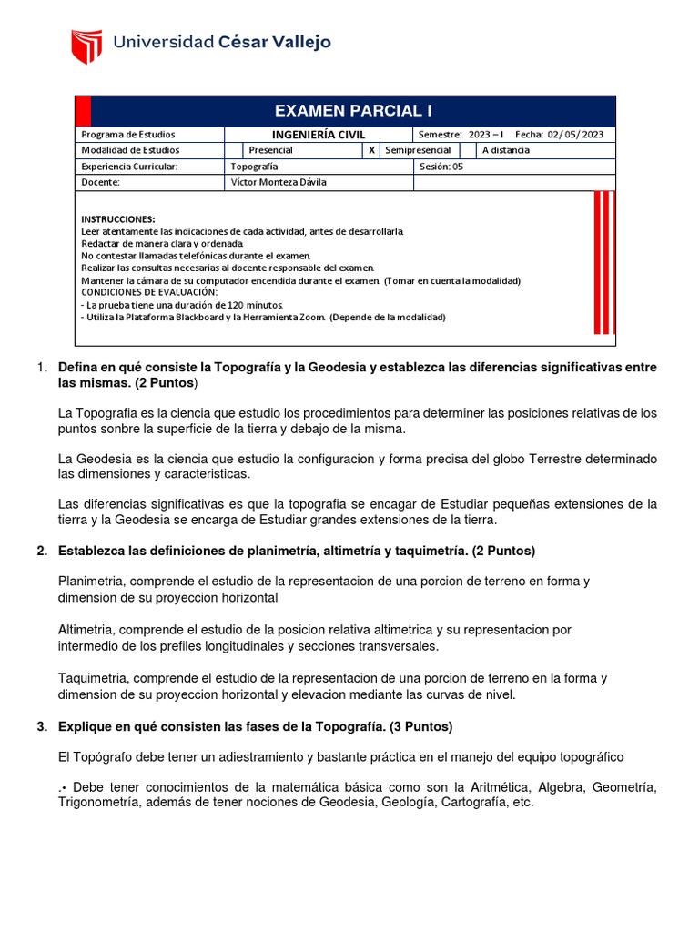 Examne Parcial PDF | PDF