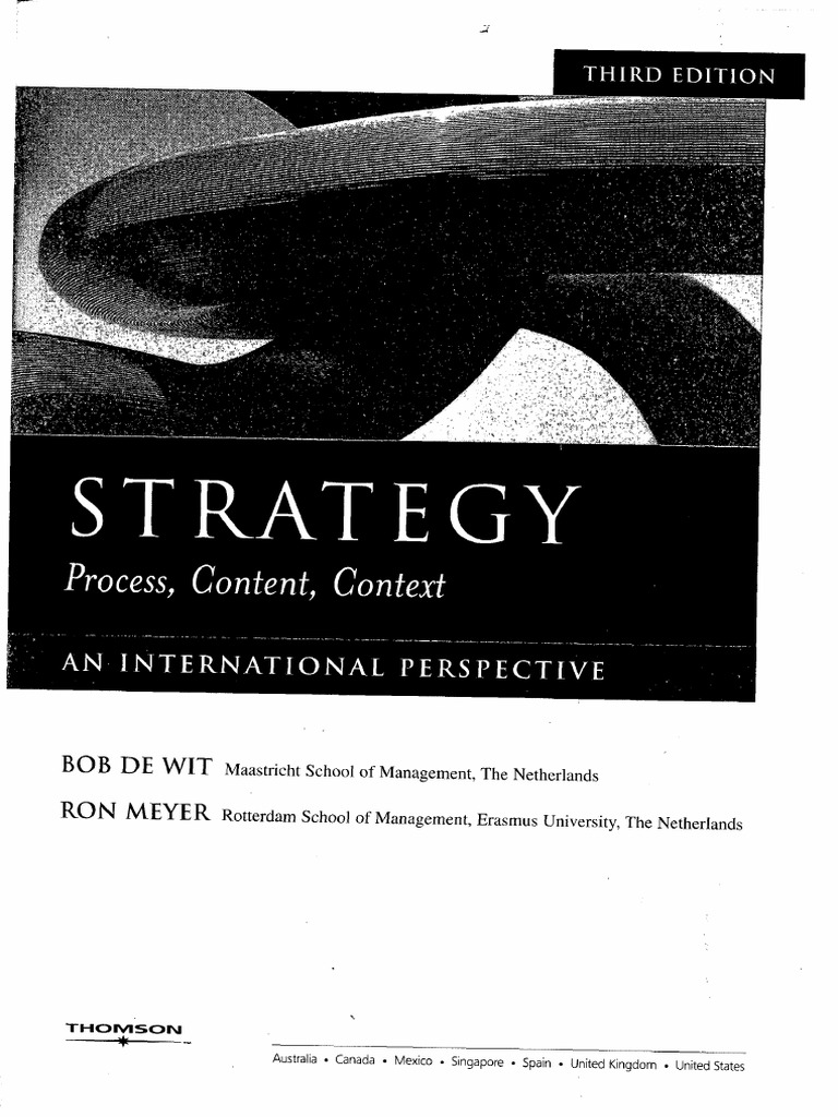 Strategy International Perspective Pdf Pdf Competitive Advantage