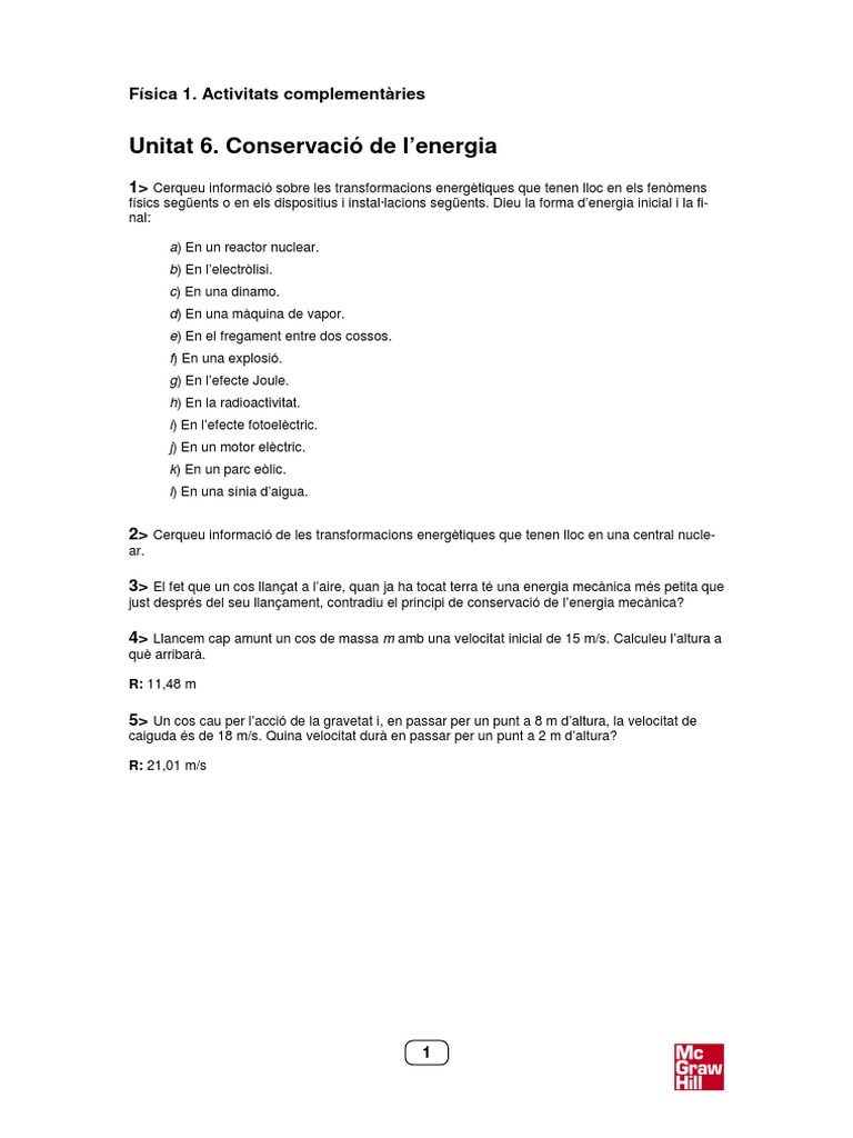 Activitats Complementaries 06 1r PDF | PDF