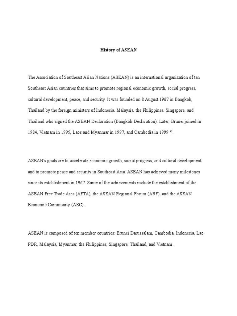 History of ASEAN | PDF