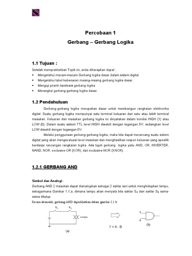 Praktikum Gerbang Logika Digital | PDF