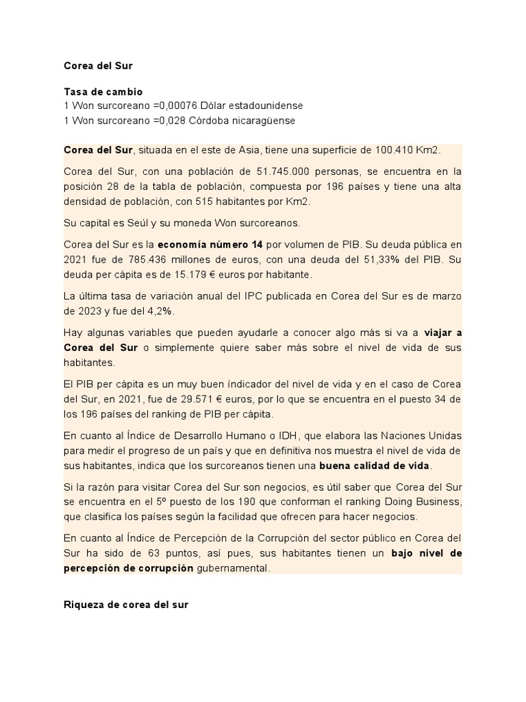 Corea Del Sur Pdf