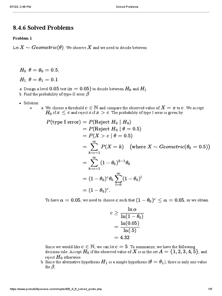 8.4.6 Solved Problems: Problem 1 | PDF