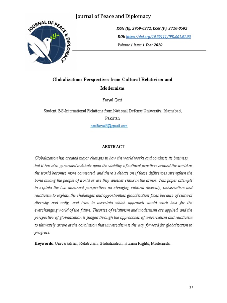 Globalization: Universalism vs. Relativism | PDF
