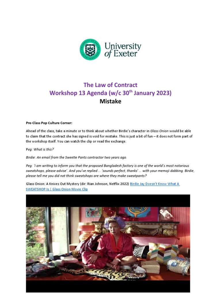 Workshop 13 Mistake | PDF