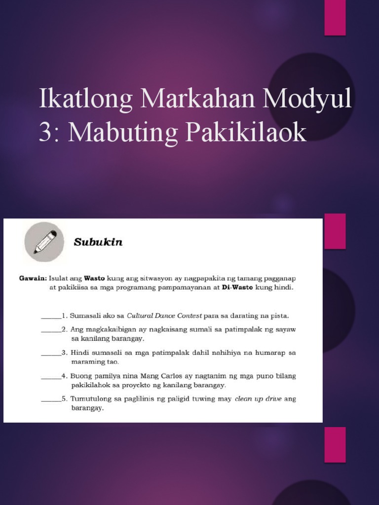 ESP5 Mabuting Pakikilahok | PDF