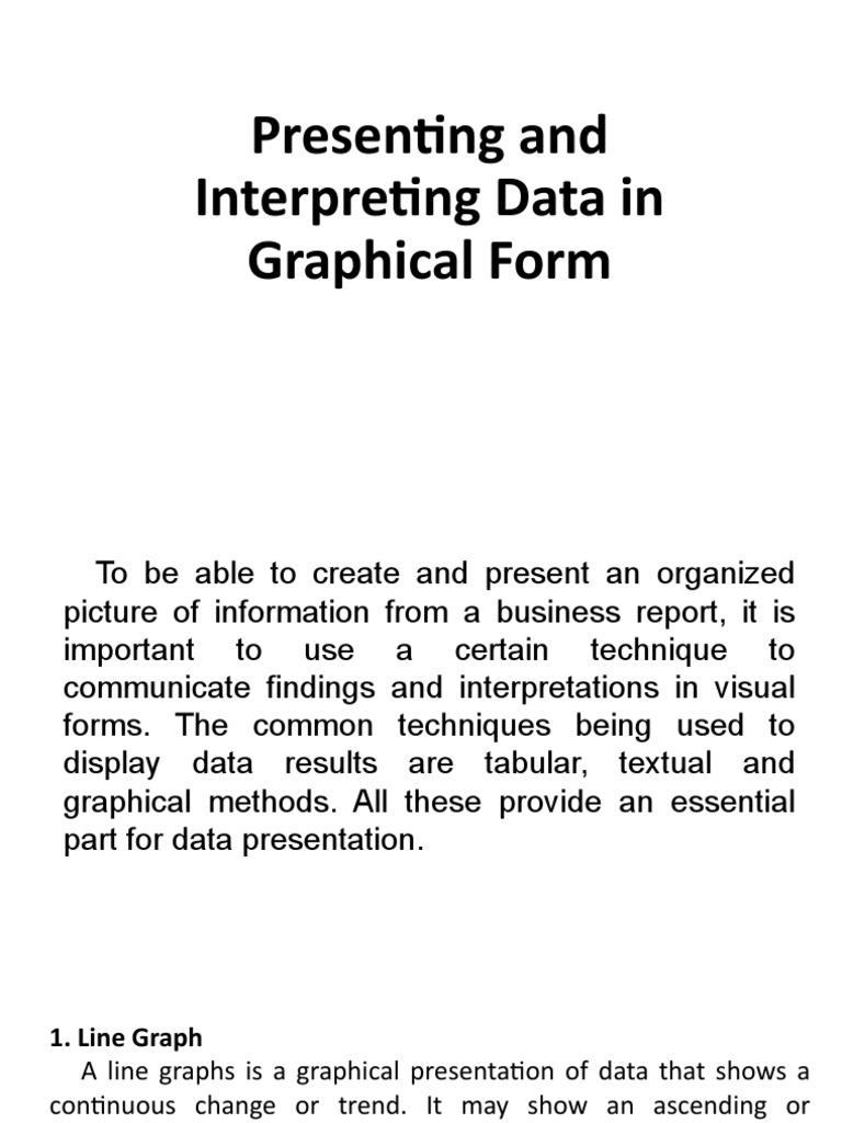Presenting and Interpreting Data in Graphical Form | PDF | Chart ...