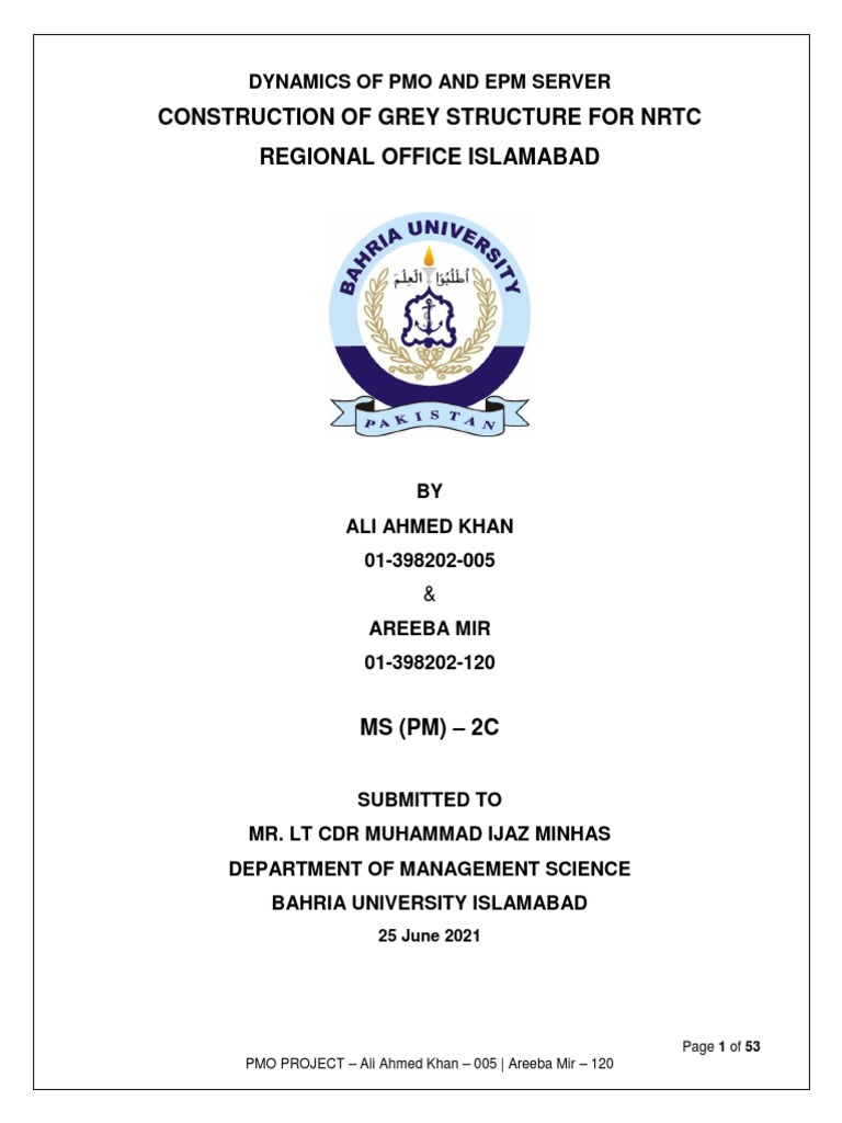 005 & 120 - Project Report - PMO - 2C (Final at 26 June 2021 0153hrs ...