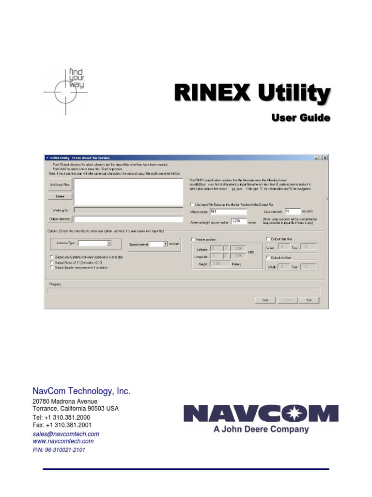96_310021_2101RevD_Rinex_Utility | PDF