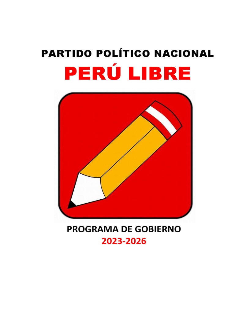 Partido Politico Nacional Peru Libre | PDF | Democracia | Ideologías ...