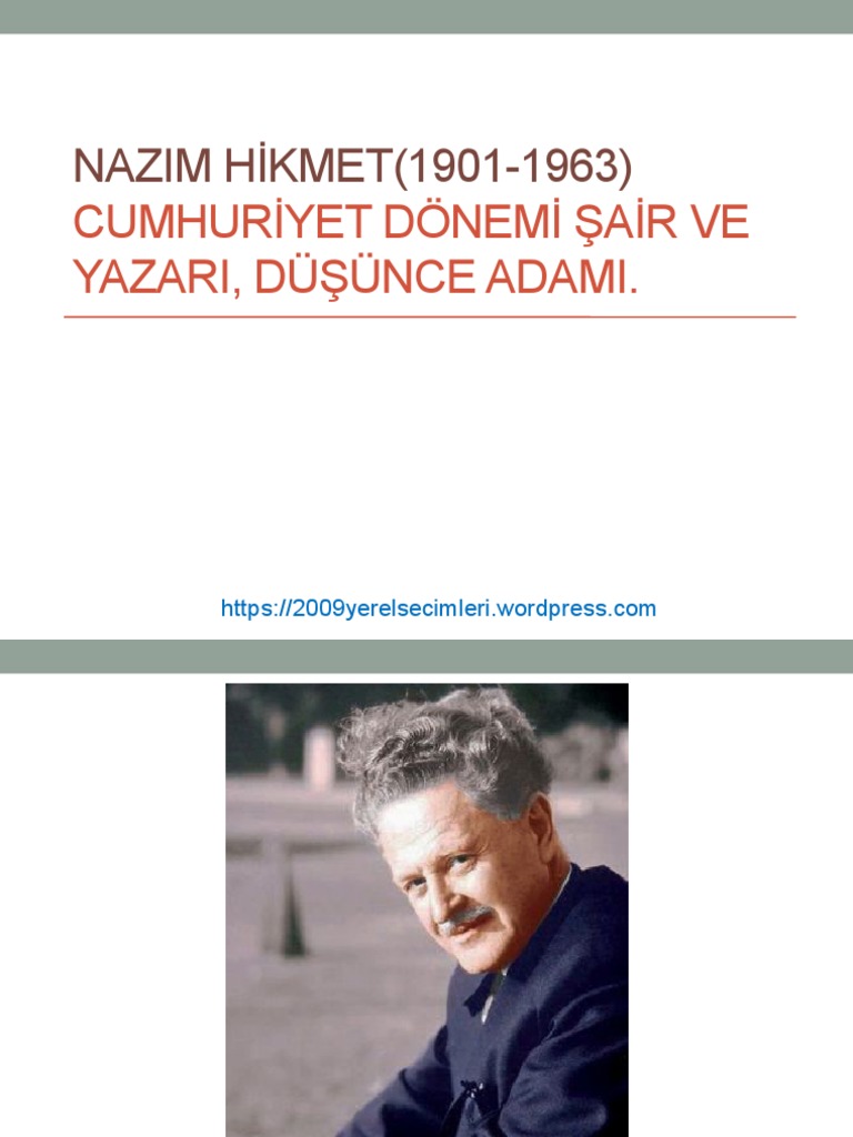 Nazim Hikmet1901 1963 | PDF