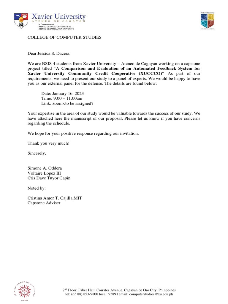 Letter External Panel Template | PDF