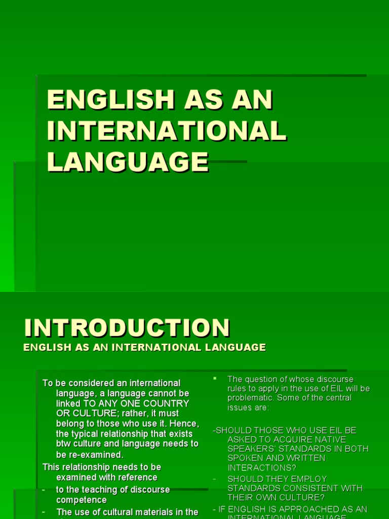 ENGLISH in The World | PDF