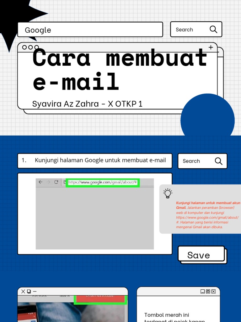 Syavira Az Zahra - X OTKP 1 - PPT Cara Membuat Email PDF | PDF