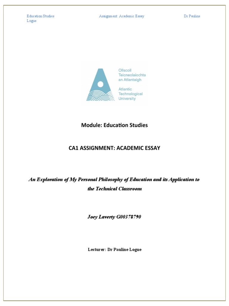 Ca1 Philosophy Statement | PDF