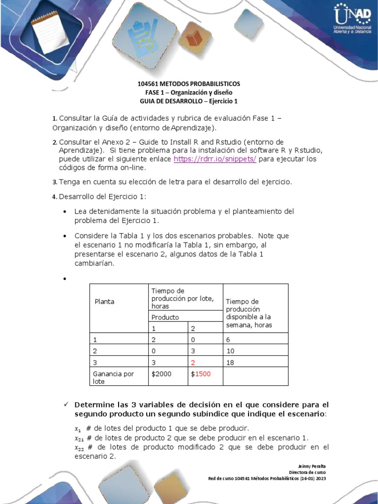 Guia de Desarrollo Ejercicio 1 - Fase 1 PDF | PDF