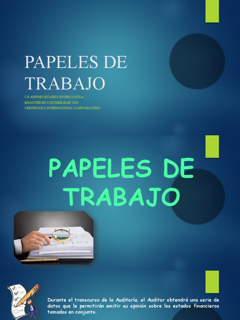 Papeles de Trabajo | PDF