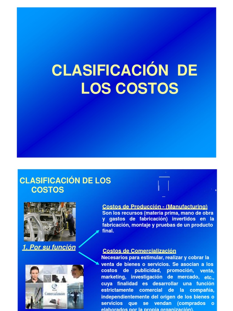 Clasificación de Costos PDF | PDF