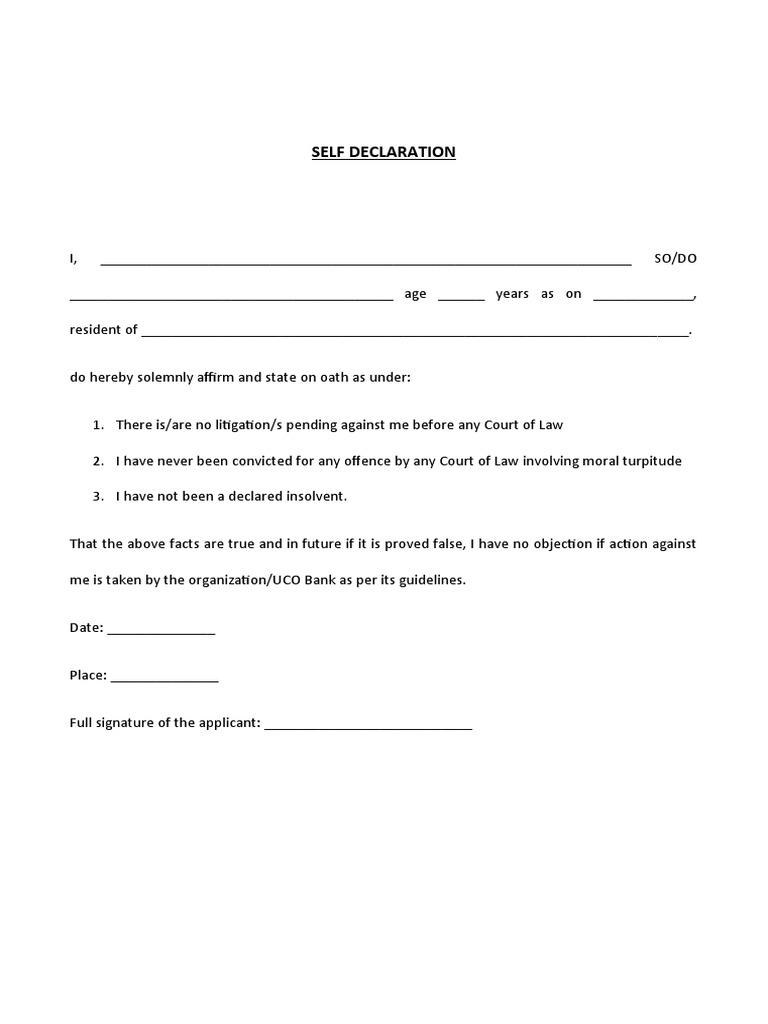 PO Declaration | PDF