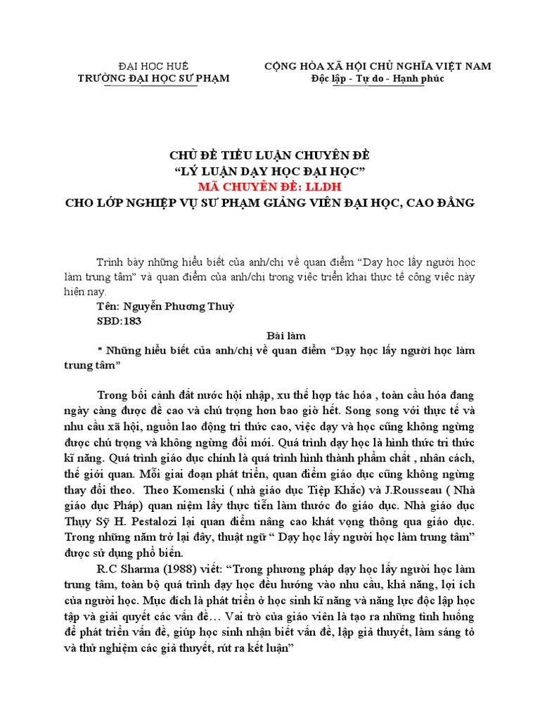 183 LLDH NGUYỄN-PHƯƠNG-THUỲ | PDF