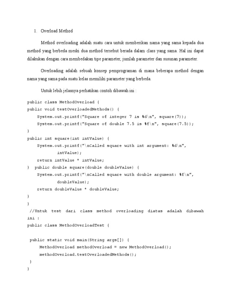 Overload Method.docx | PDF