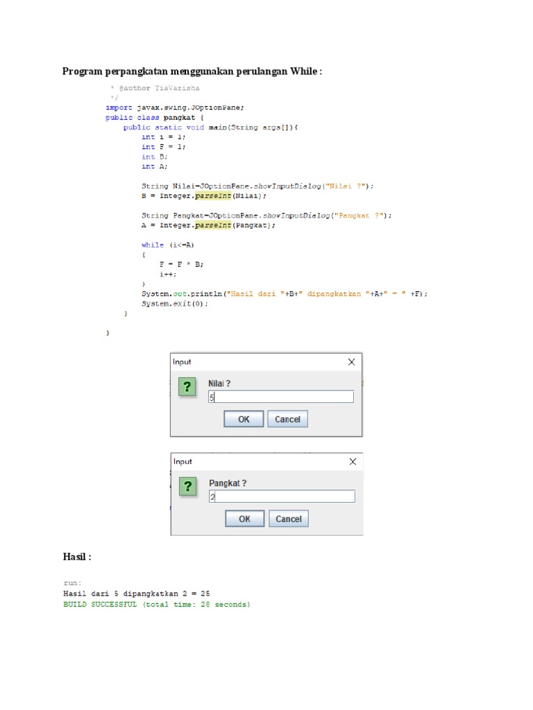 Program Java Pangkat | PDF