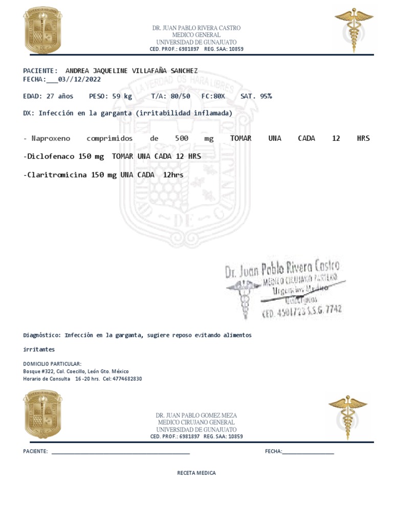 Receta Medica Pdf