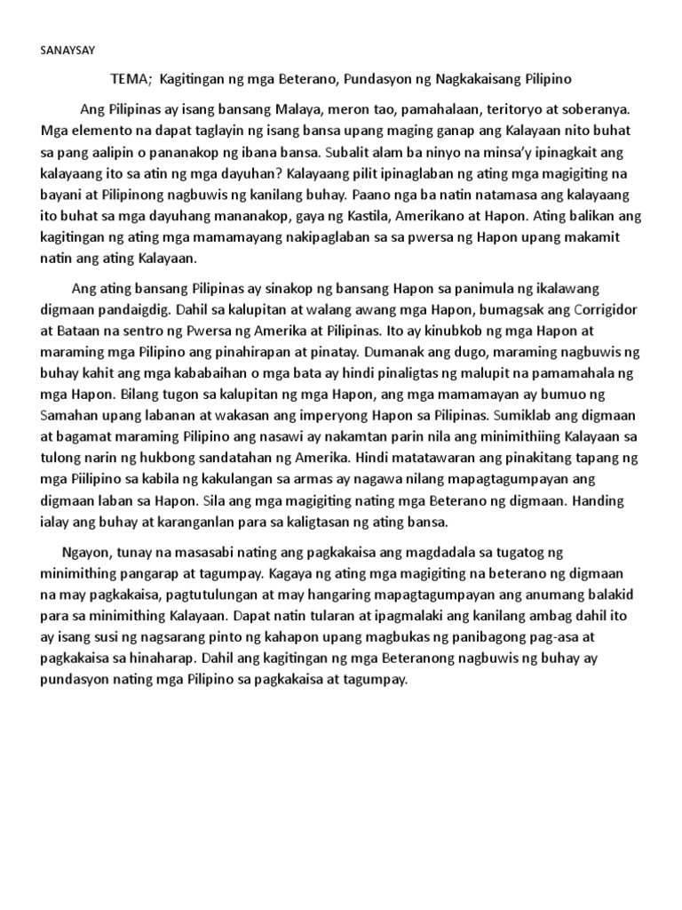 SANAYSAY | PDF