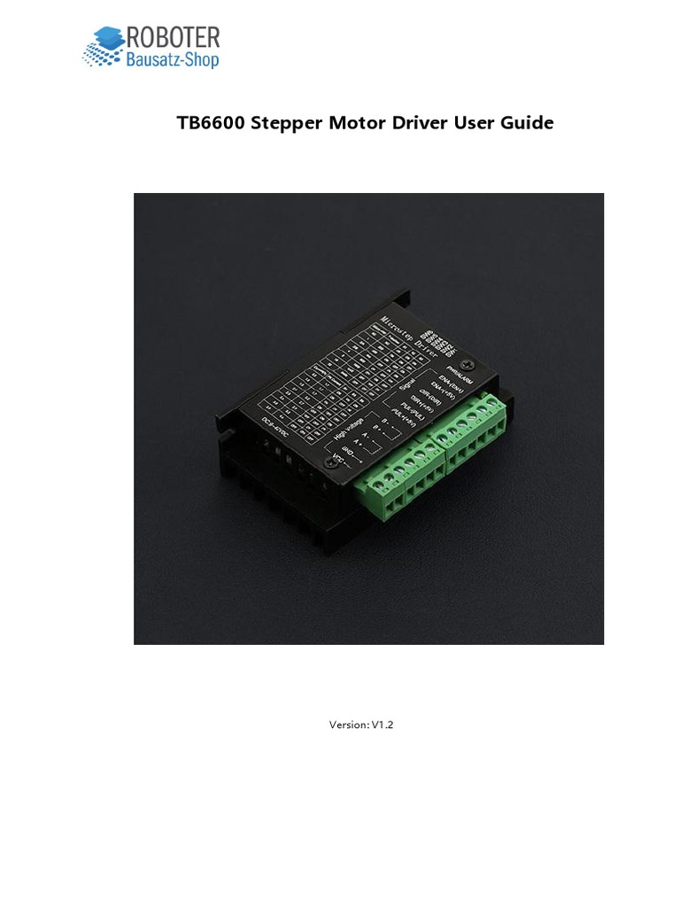 TB6600 User Guide V1 2 PDF | PDF | Power Supply | Switch