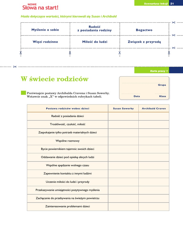Łucjan Borkowski - Tajemniczy-Ogrod-Lektura-Uzupelniajaca-Karta-Pracy-1-Do-Scenariusza-5 | PDF