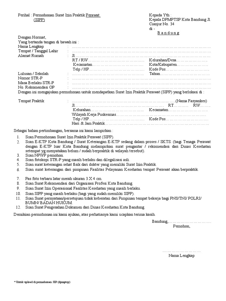 Form Perawat | PDF