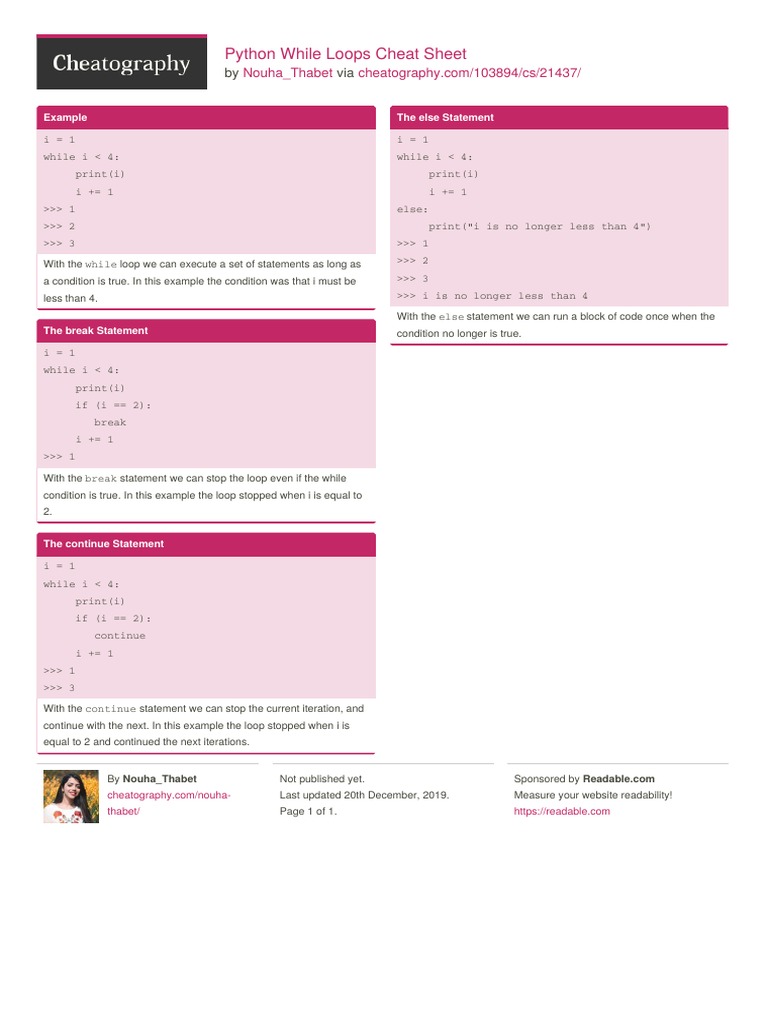 Python While Loops PDF | PDF