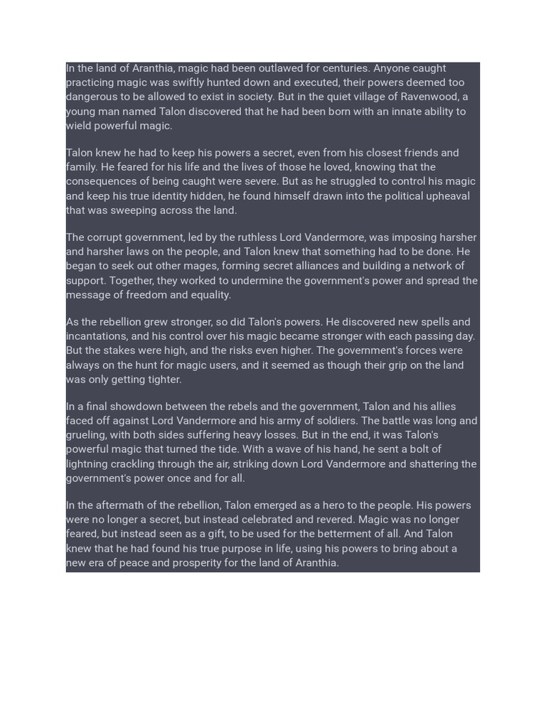Mage Story | PDF