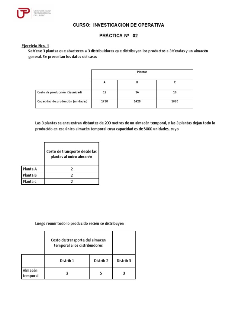 23-1 Inves Oper CGT Pract 02 | PDF | Economias