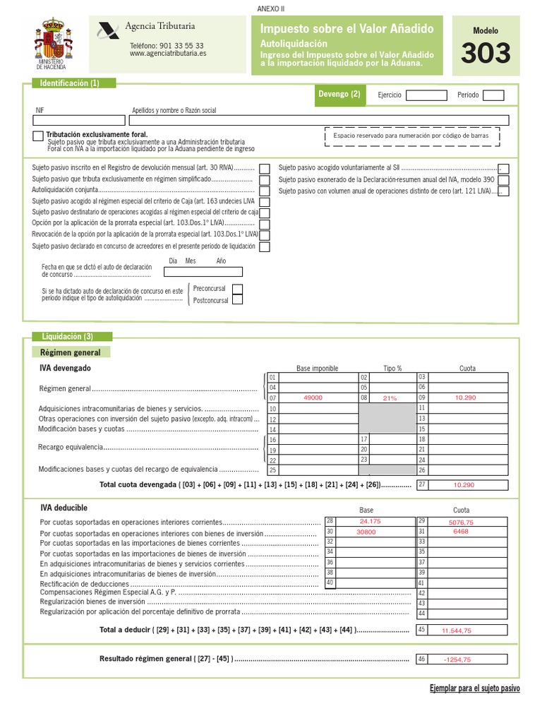 UD6 - Modelo 303 Plantilla2 | PDF | Impuestos | Economias