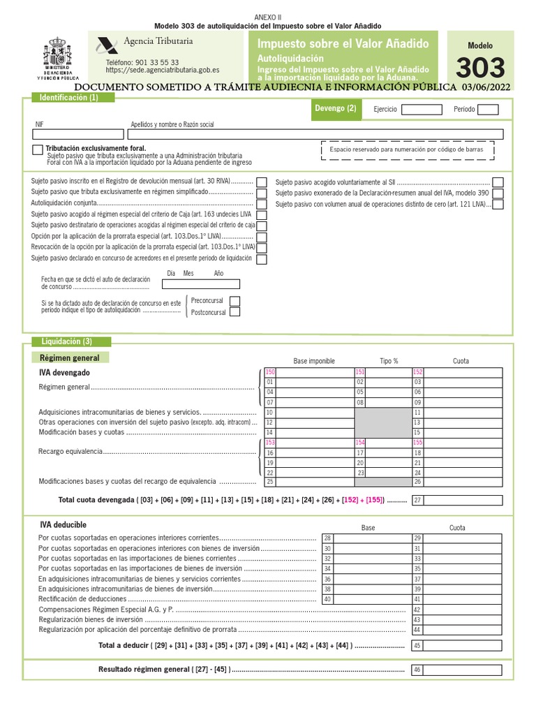 UD6 - Modelo 303 Plantilla | PDF | Impuestos | Gobierno