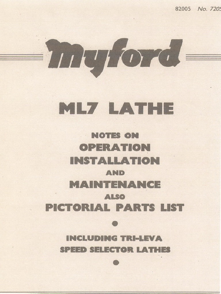 Metal Lathe ml7 | PDF