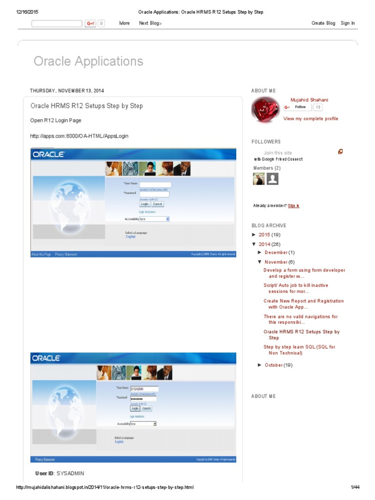 Oracle Applications - Oracle HRMS R12 Setups Step by Step | PDF ...