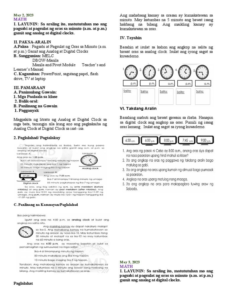 Lesson Plan in Math Ii Q4 WK1 | PDF