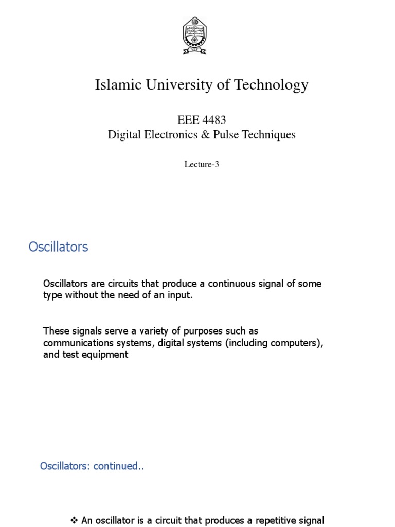 Lecture 3 PDF | Download Free PDF | Electronic Oscillator | Operational Amplifier
